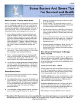 Stress Busters & Stress Tips For Survival And Health Help Card Product ...